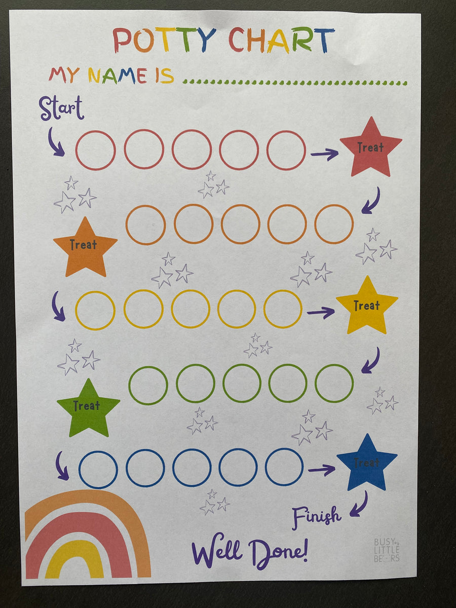 Potty Reward Chart - Instant Digital Download – Busy Little Bears
